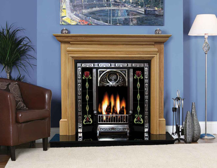 Irish Corbel Solid Oak Fireplace - DG Stoves & Fireplaces