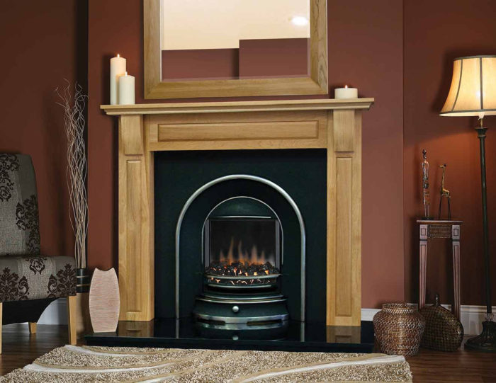 Irish Corbel Solid Oak Fireplace - DG Stoves & Fireplaces